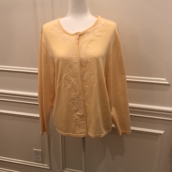 Jennifer Moore | Sweaters | Jennifer Moore Yellow Cardigan | Poshmark